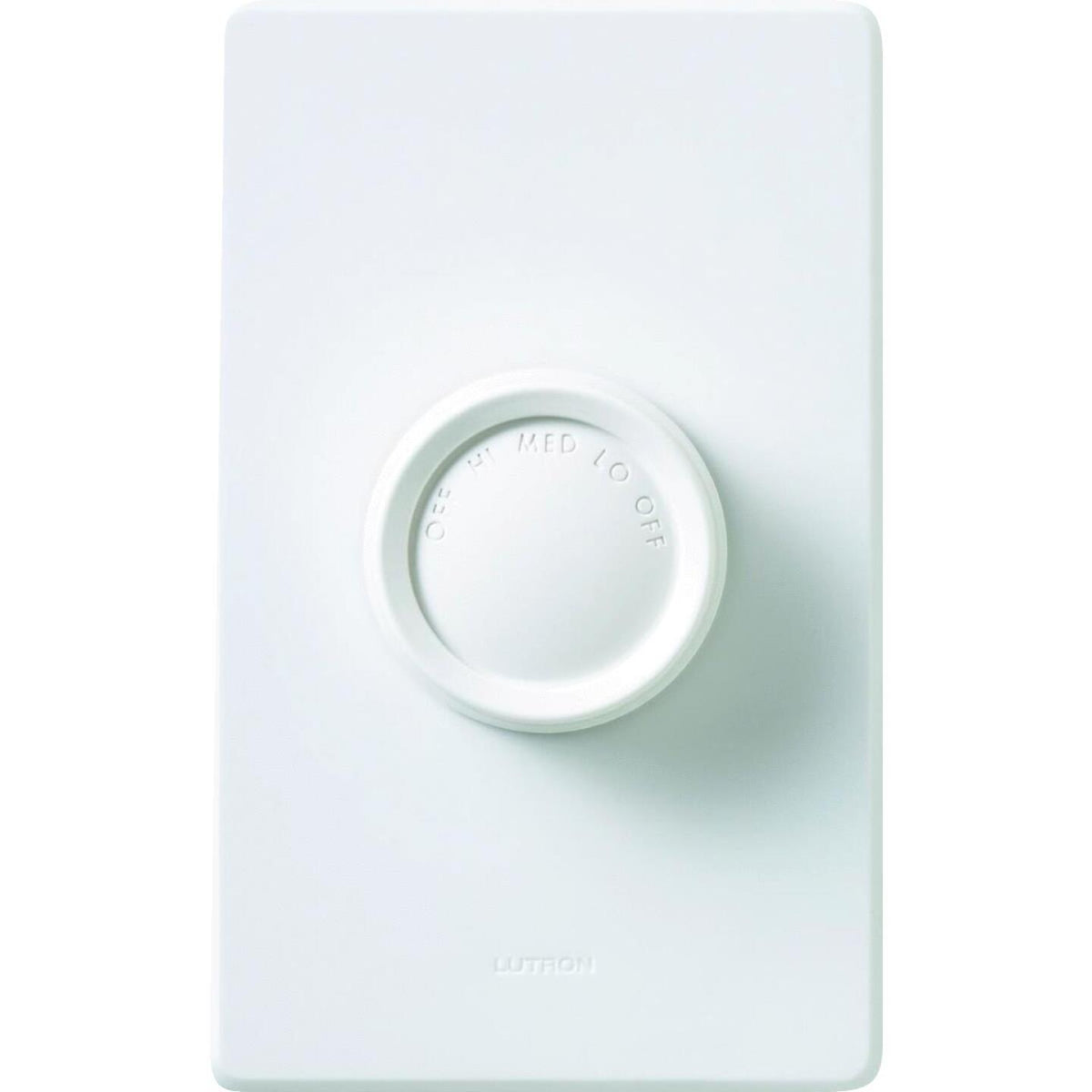 Lutron Ivory/White 3-Speed Single-Pole Rotary Fan Control Switch ...