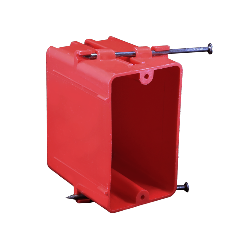 CANTEX 1-Gang 18 cu. in. EZ BOX New Work Nail-on Residential Alarm Box ...